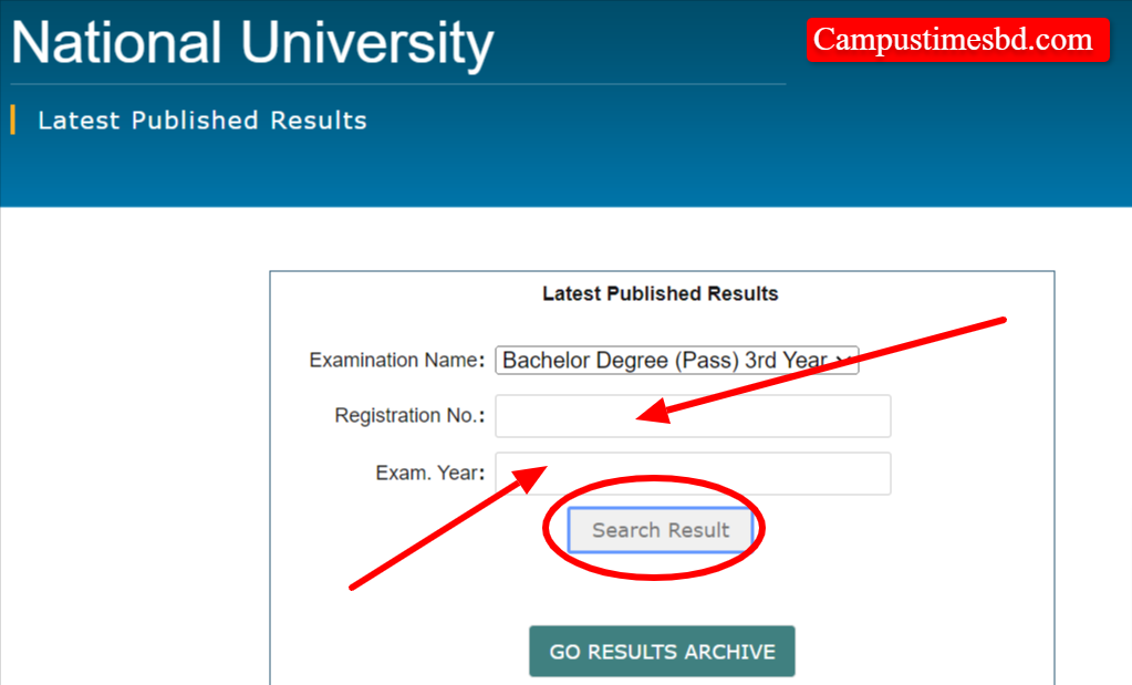 degree 3rd year result 2023 - nu.ac.bd/results - Campustimesbd.com